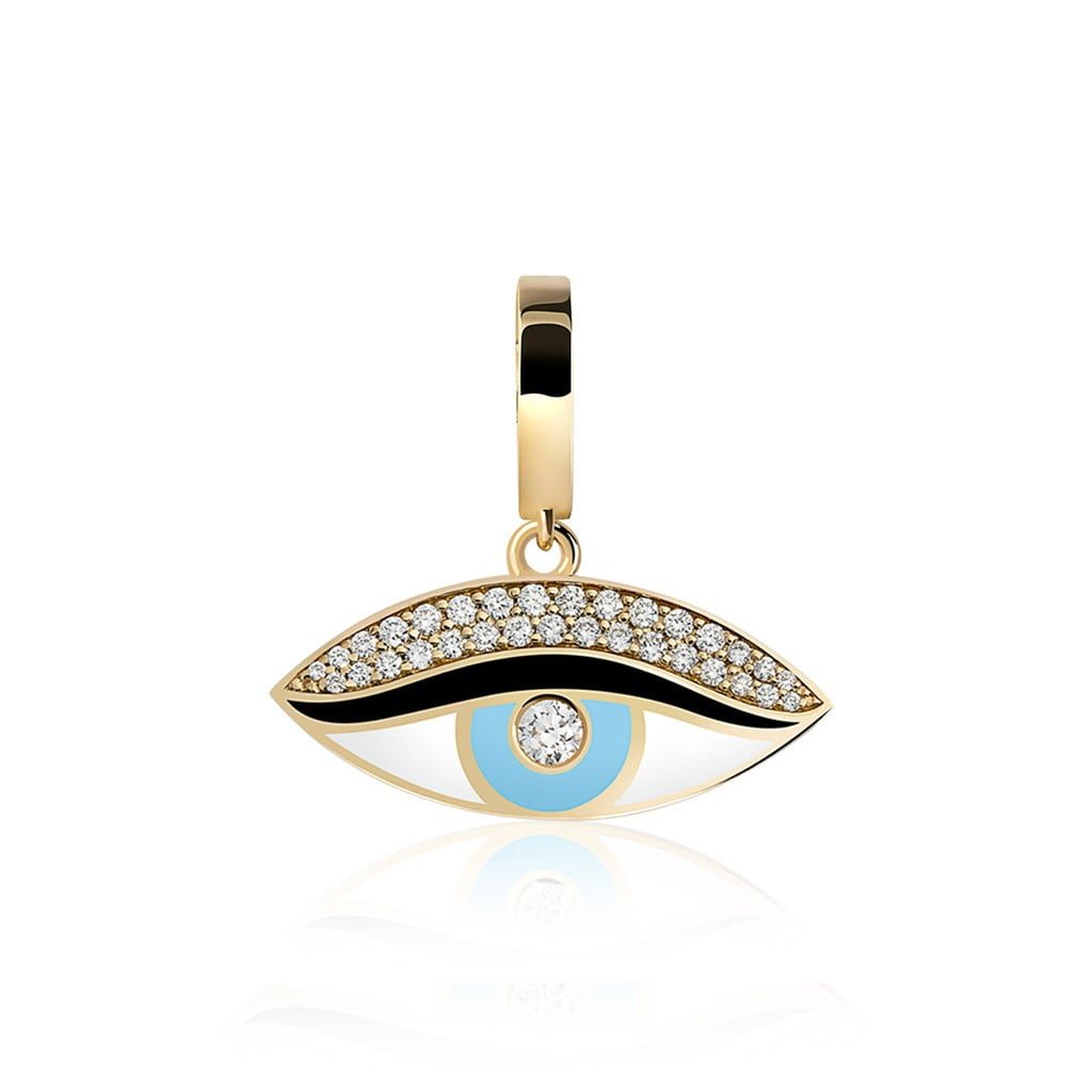 Elegant 18k Gold Eye Charm - Pre-Order Available