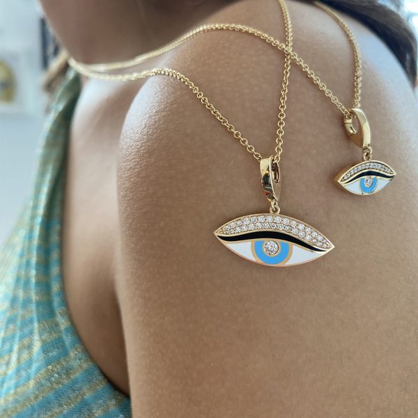 Elegant 18k Gold Eye Charm - Pre-Order Available