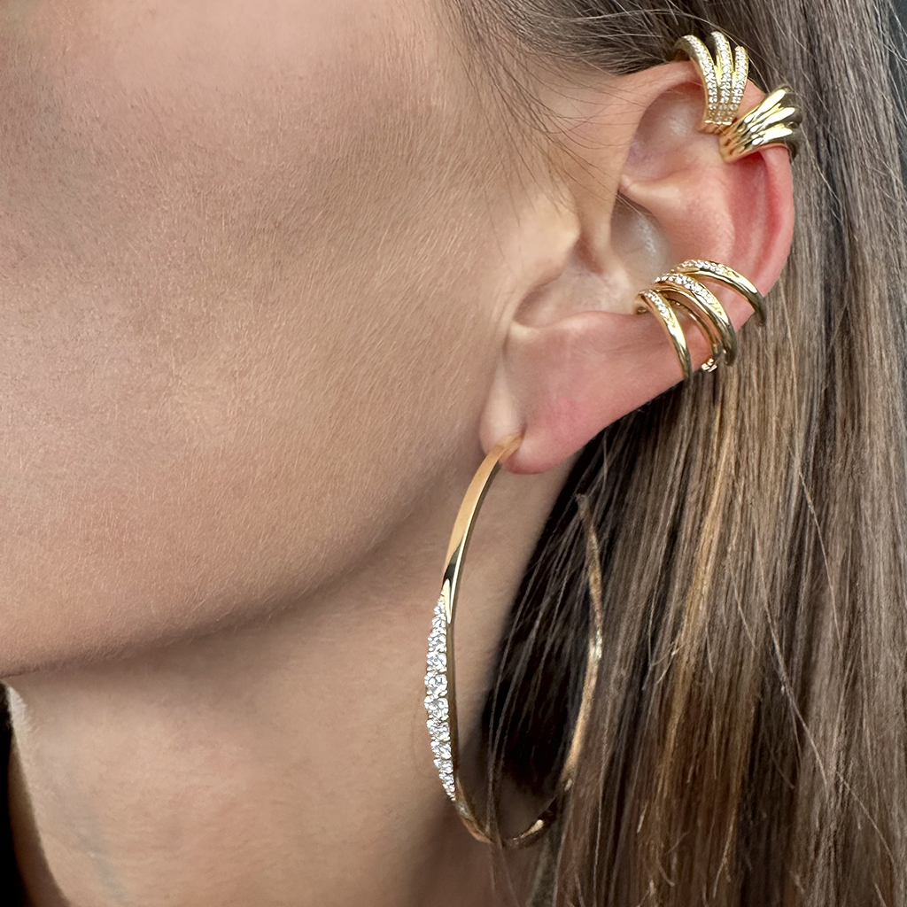 Unstoppable Creole Hoops - Elegant 18k Gold Jewelry